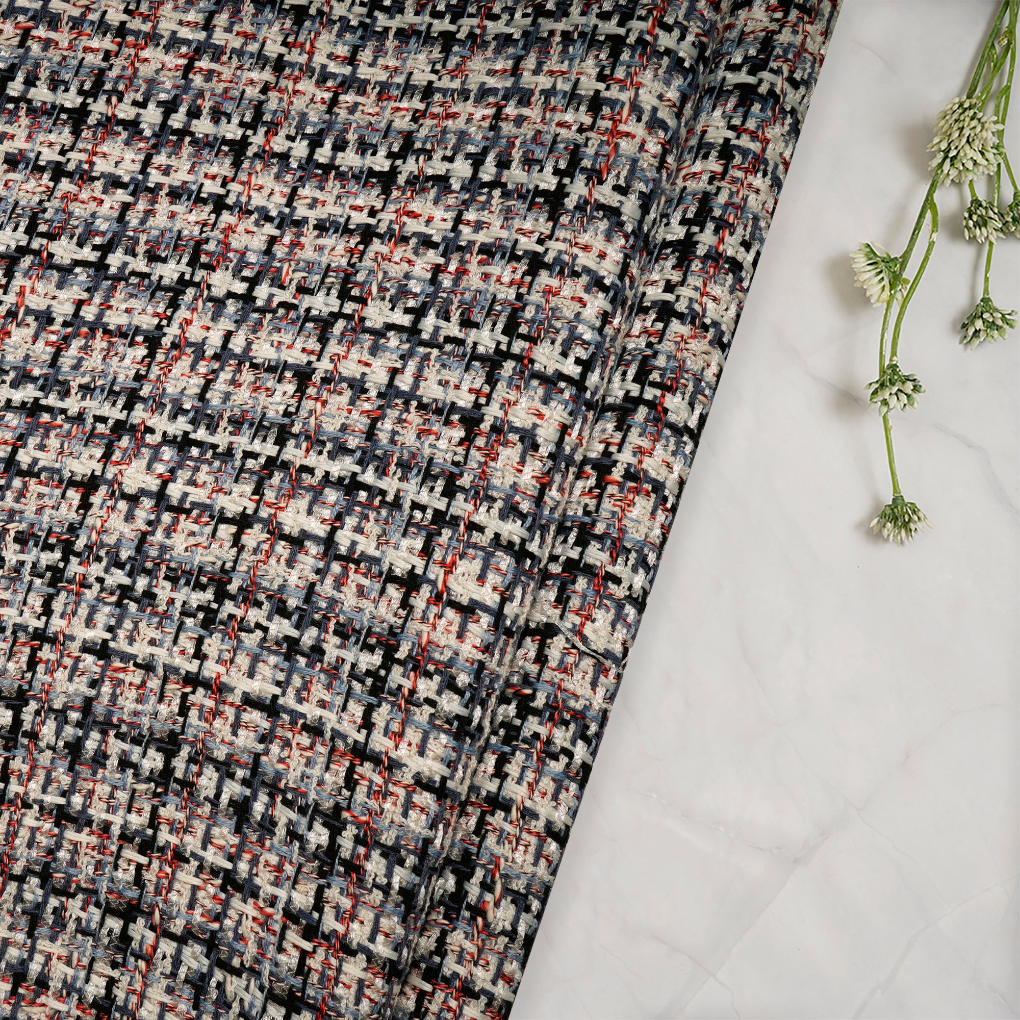 Shop Shimmer Tweed Fabric Rs.2999 per meter | FFAB