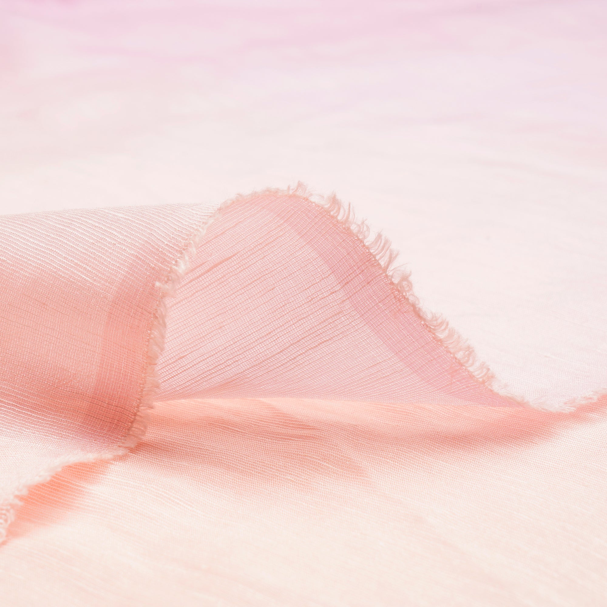 Buy (Pre-Cut 4.85 Mtr)Light Pink-Peach Puff Color Ombre Dyed Cotton ...