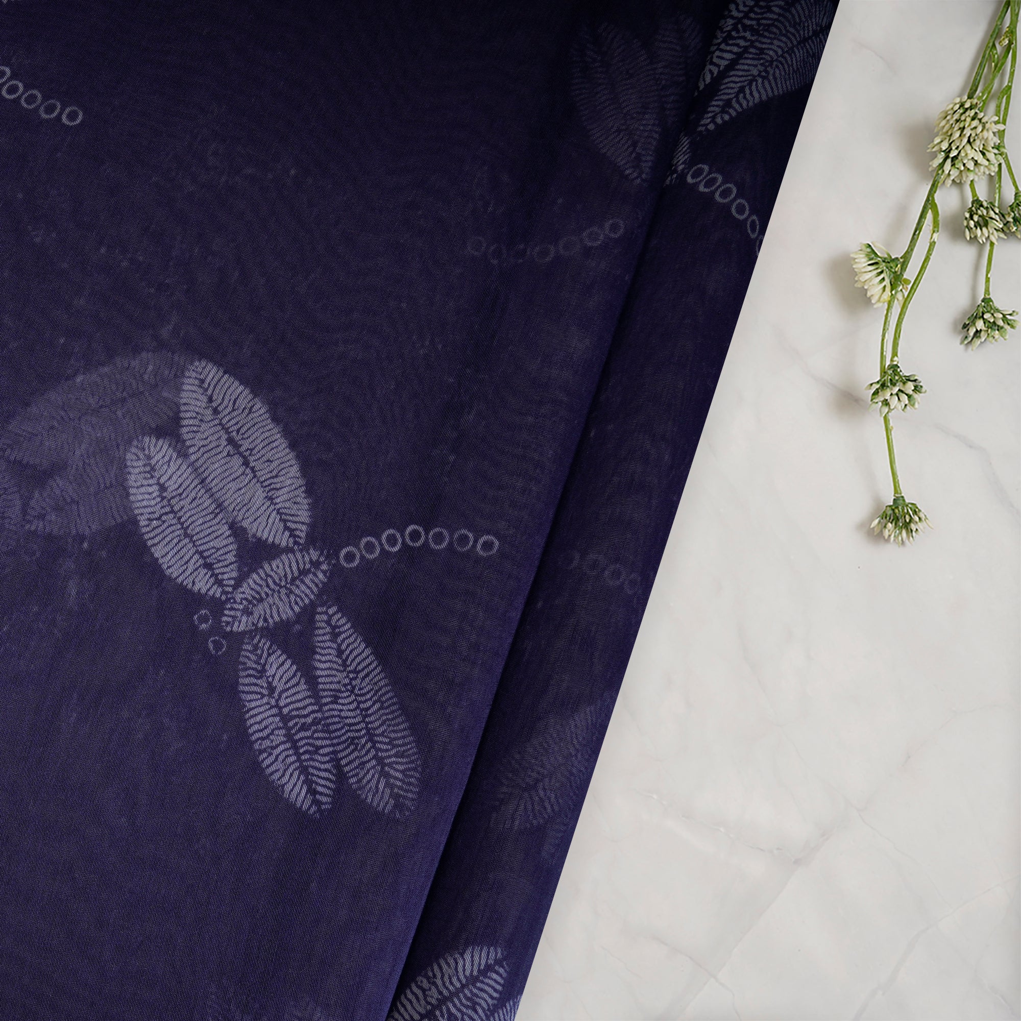 Buy Voilet Motif Pattern Digital Print Chanderi Fabric @ Rs.649 per ...