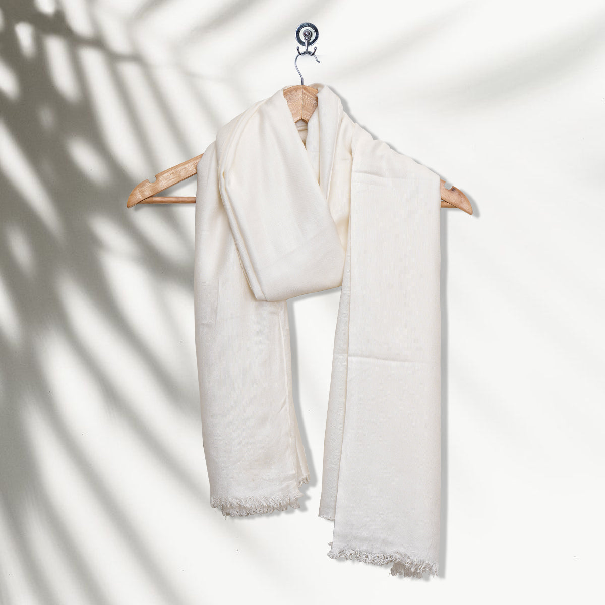 Buy White Color Viscose Modal Stole 45013/1 | FFAB