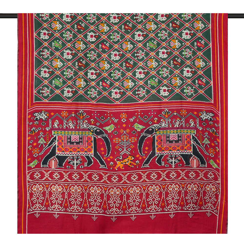 Buy Multi Color Digital Printed Muga Net Dupatta 46182-237/2 | FFAB