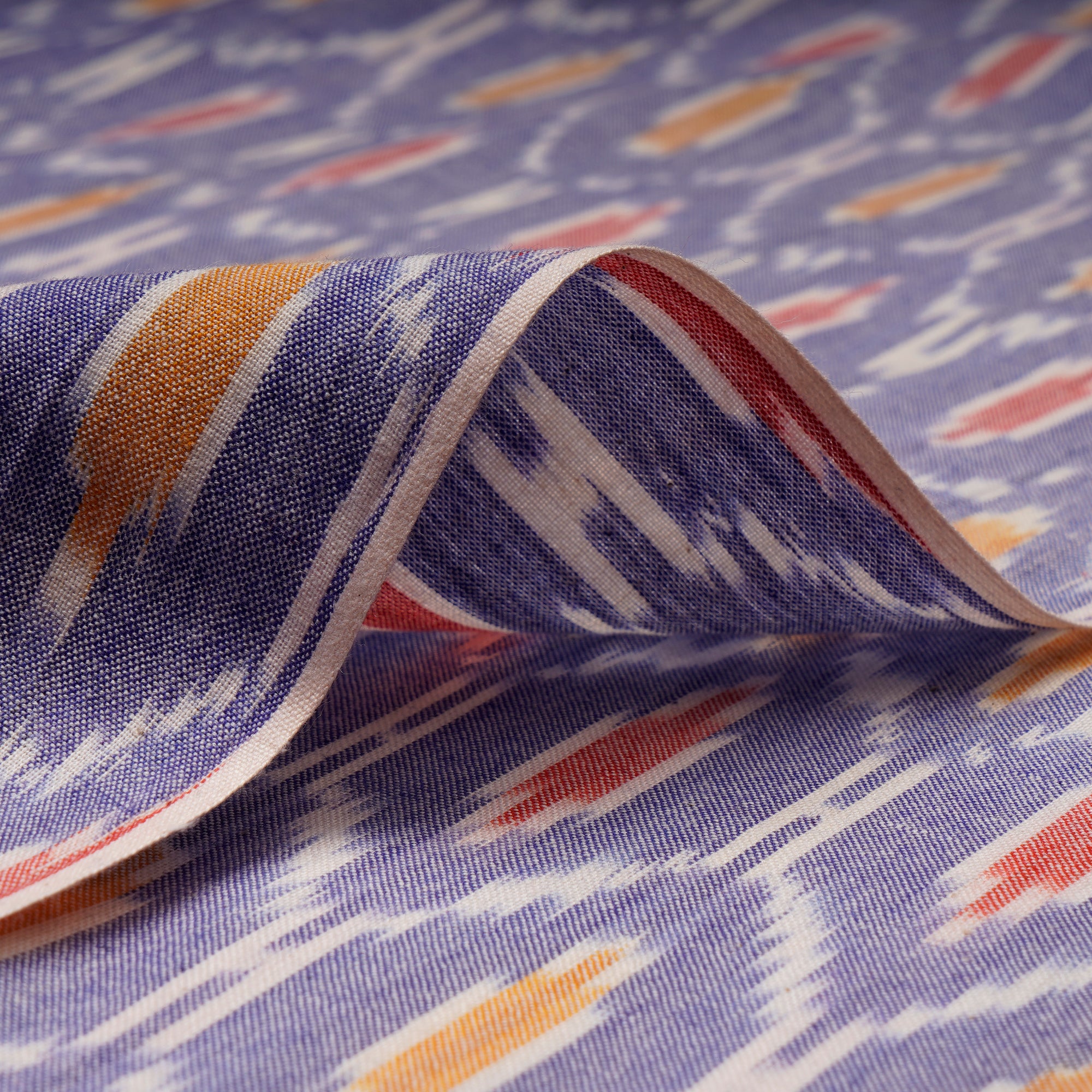 Buy Multi Color 2 60 Washed Woven Ikat Cotton Fabric 57636 1 FFAB