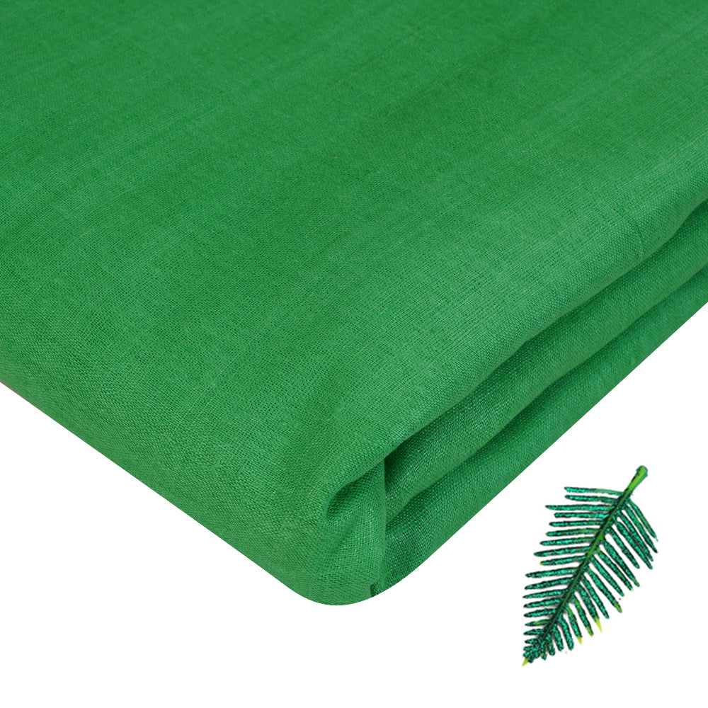 Buy Green Color Natural Matka Silk Fabric 67390/70 | FFAB