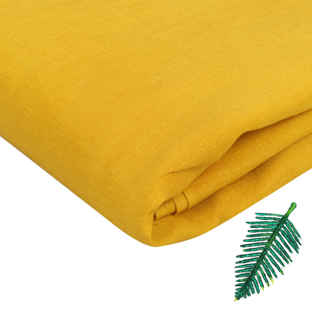 Buy Bright Yellow Color Matka Silk Fabric 67730/18 | FFAB