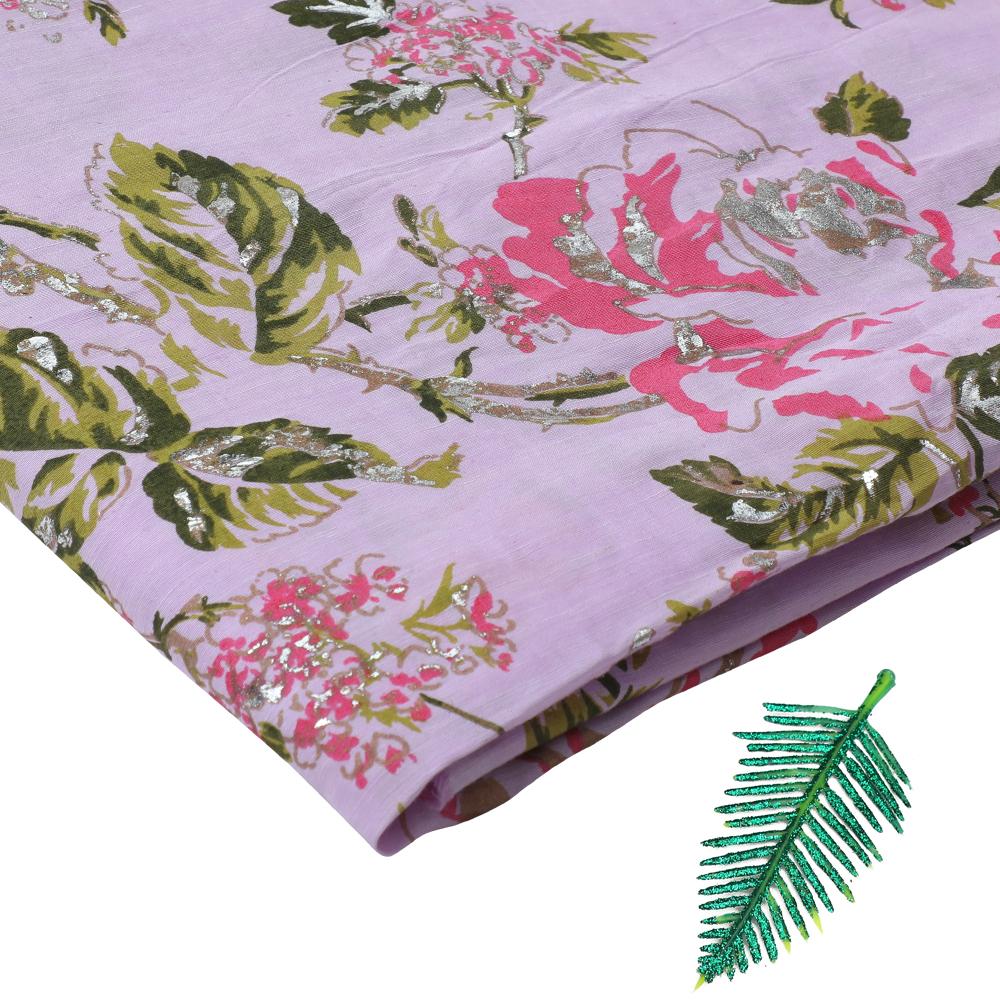 Buy Taffy Pink Color Printed Bemberg Linen Fabric 72900-41/1 | FFAB